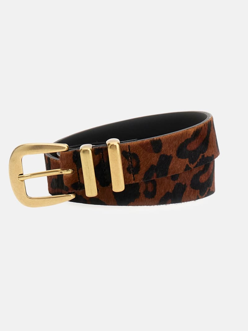 Domitilla Leopard Belt | GUESS Canada