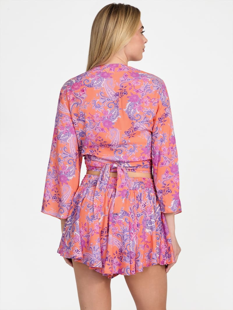 Eco Knotted Cropped Kimono | GUESS Canada