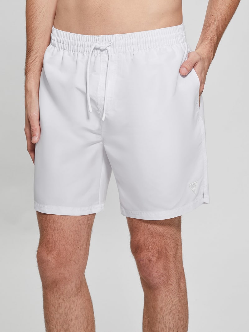 white swim trunks