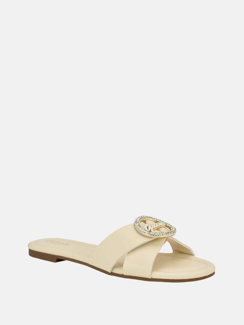 Lydiaa Embellished Slide Sandals | GUESS Factory