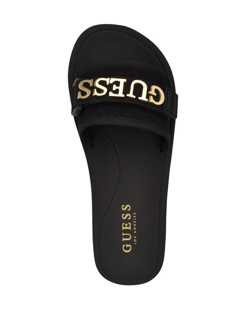 Peers Logo Slide Sandals | GUESS Factory