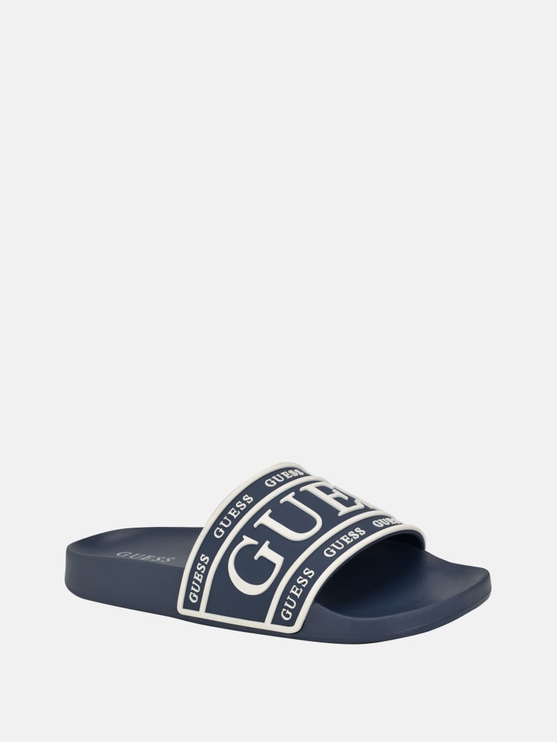 Rubies Logo Slide Sandals | GUESS Factory Ca