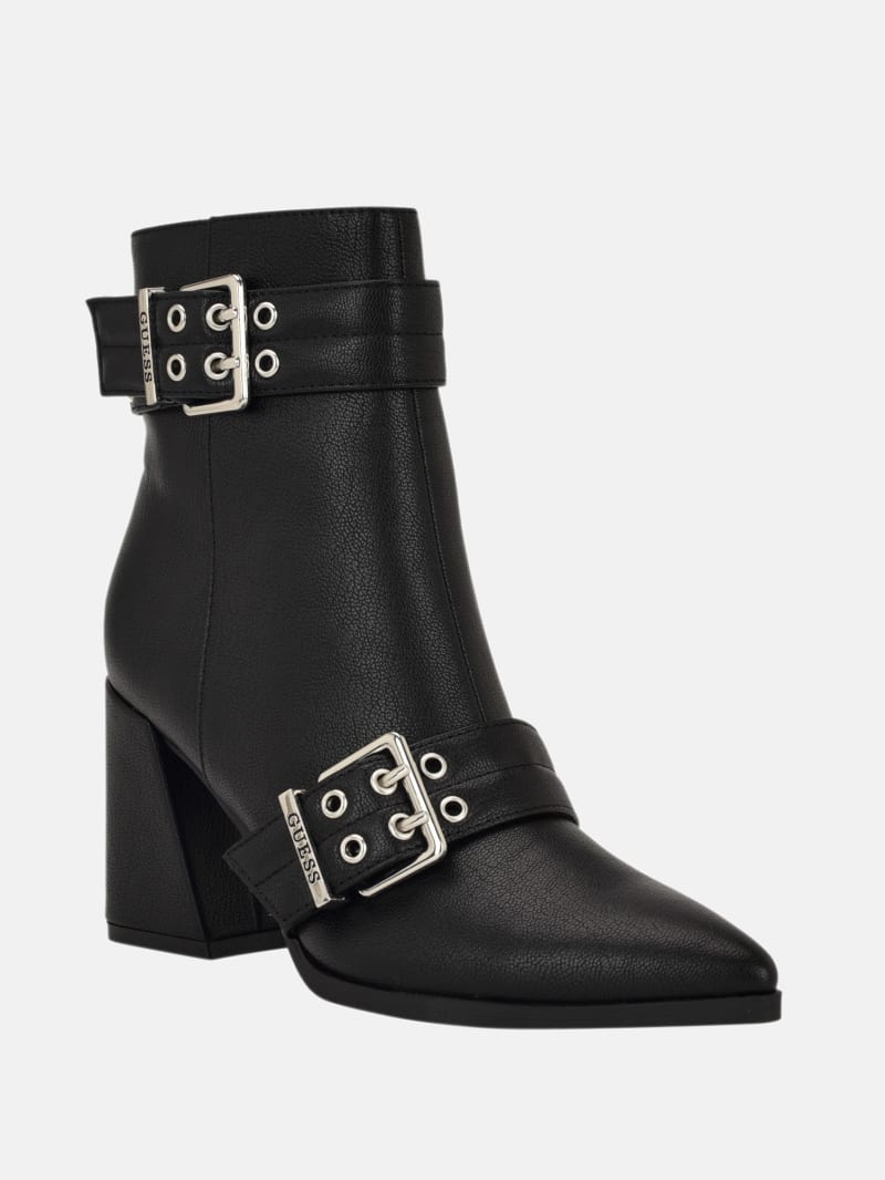 Teases Buckled Block Heel Booties | GUESS Factory