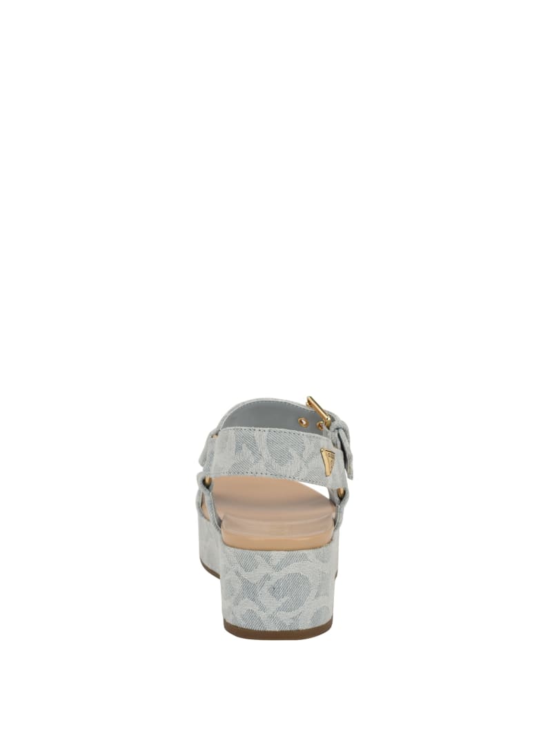 Wits Denim Flatform Sandals | GUESS Factory