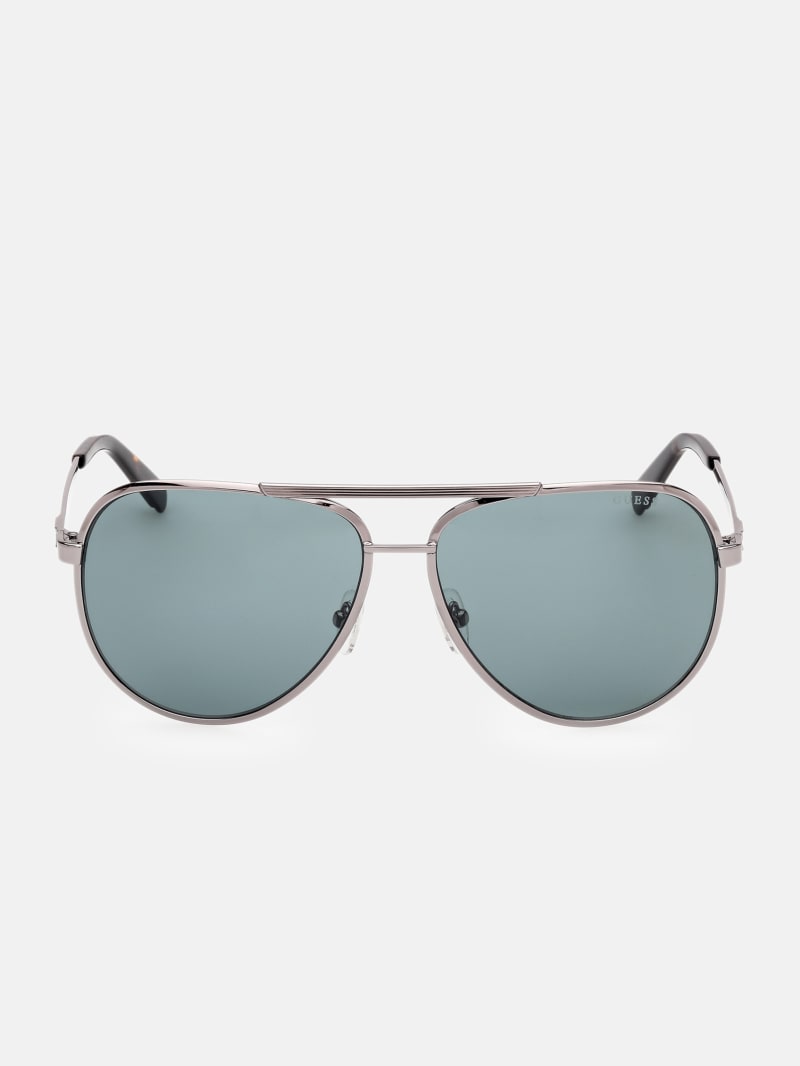 Aviator Striped Metal Sunglasses | GUESS Canada