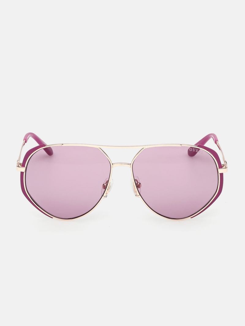 GUESS® Metal Aviator Sunglasses