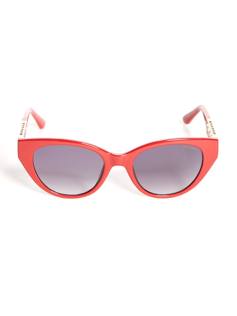 Guess Cat Eye Cutout Triangle Sunglasses Gu7690 66b