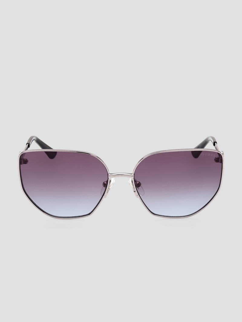 Rhinestone Metal Cat Eye Sunglasses Guess