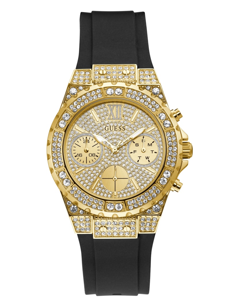 Guess Gold-Tone and Black Chrono-Look Watch - GW0038L1-MULTI