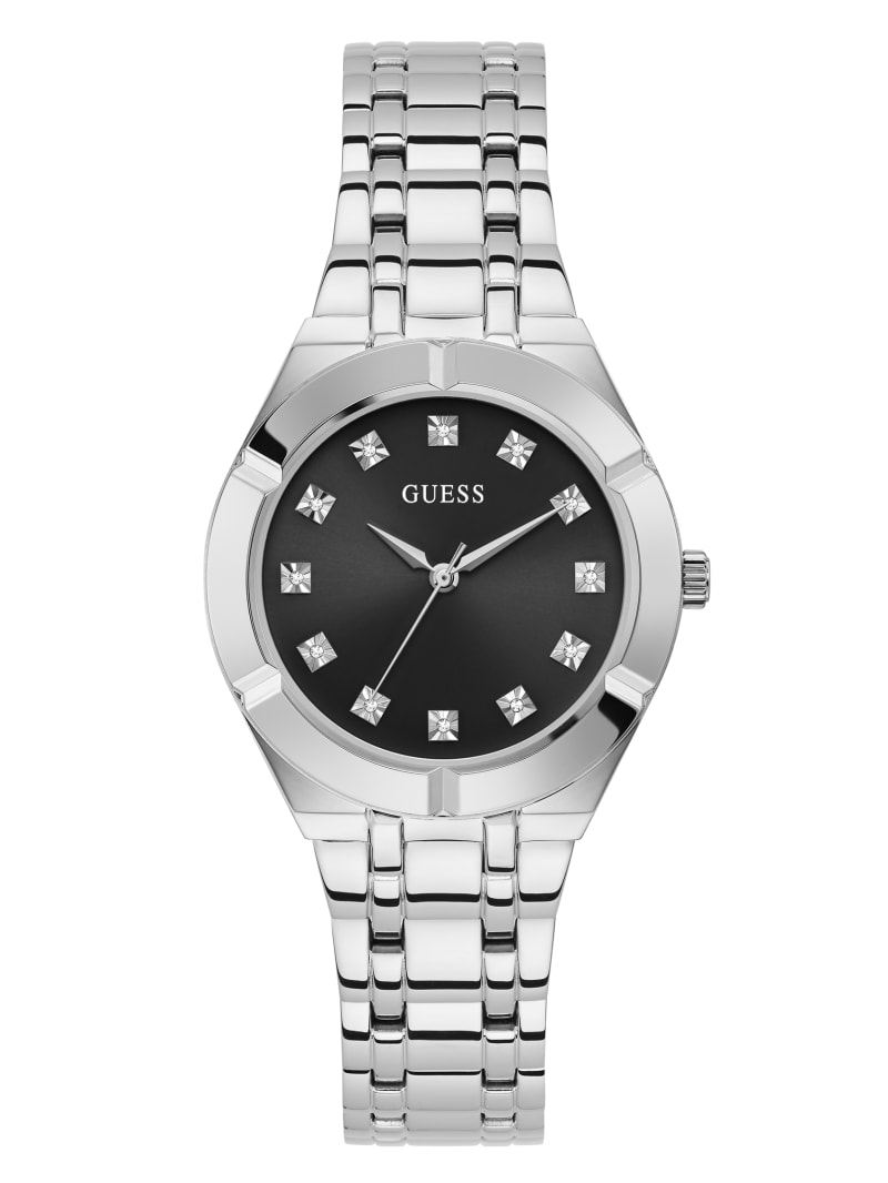 Silver Tone And Diamond Analog Watch Guess