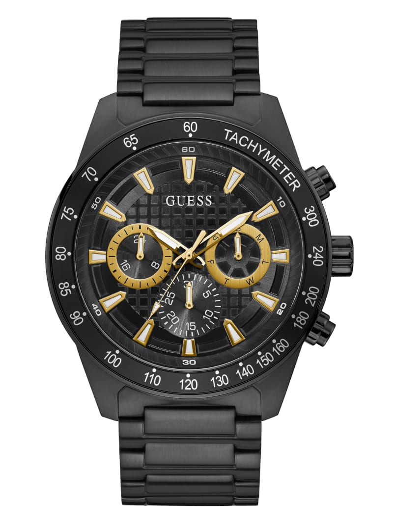 Guess Black And Gold-Tone Multifunction Watch - GW0205G1-BLK
