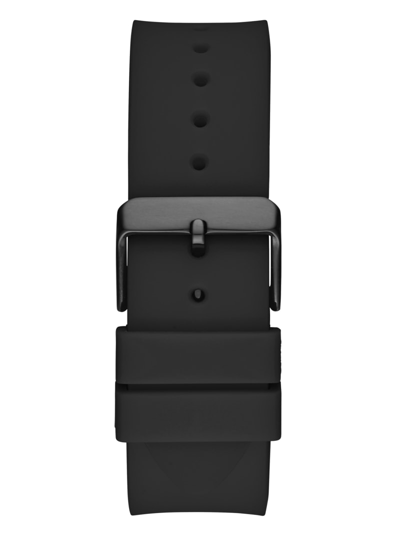 Black Multifunction Silicon Watch | GUESS Factory