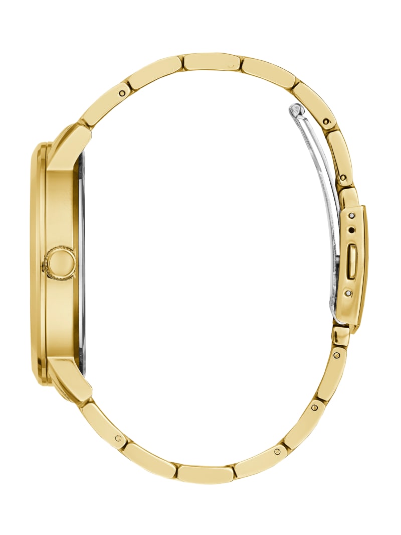 Paragon Gold-Tone and Green Analog Watch | GUESS Factory Ca
