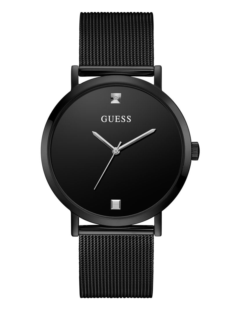 Guess Black Mesh Diamond Analog Watch - GW0248G3-MULTI