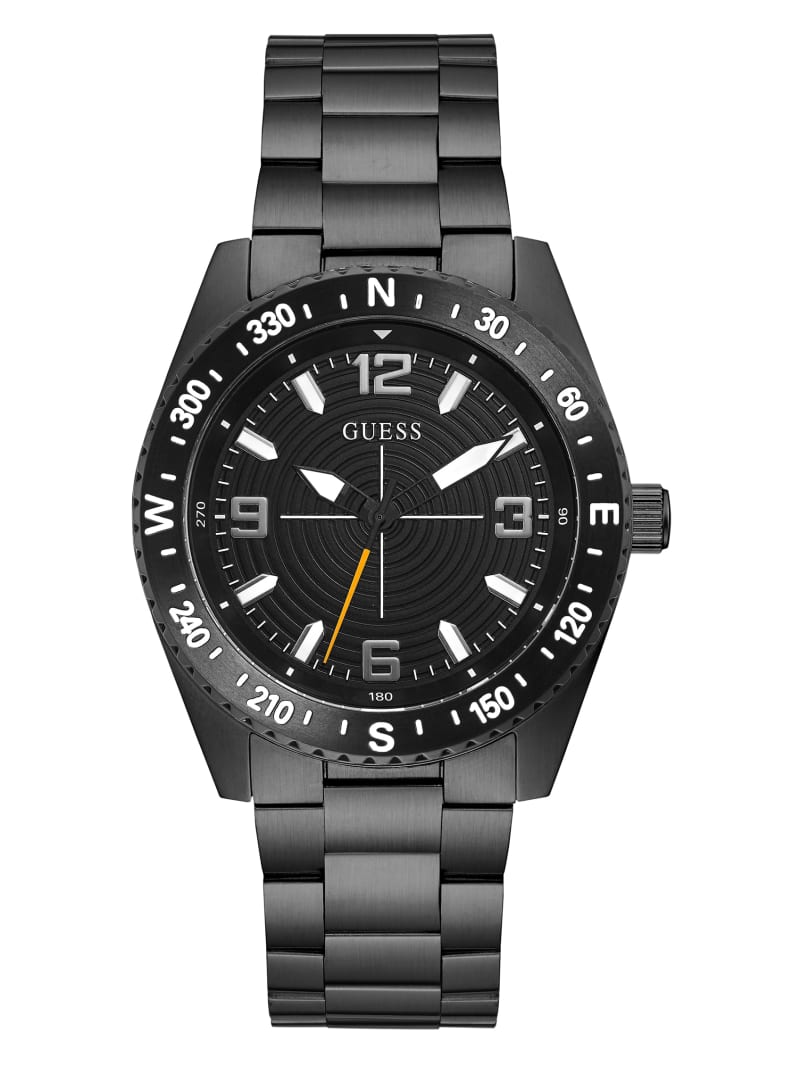 Black Compass Analog Watch | GUESS Factory Ca