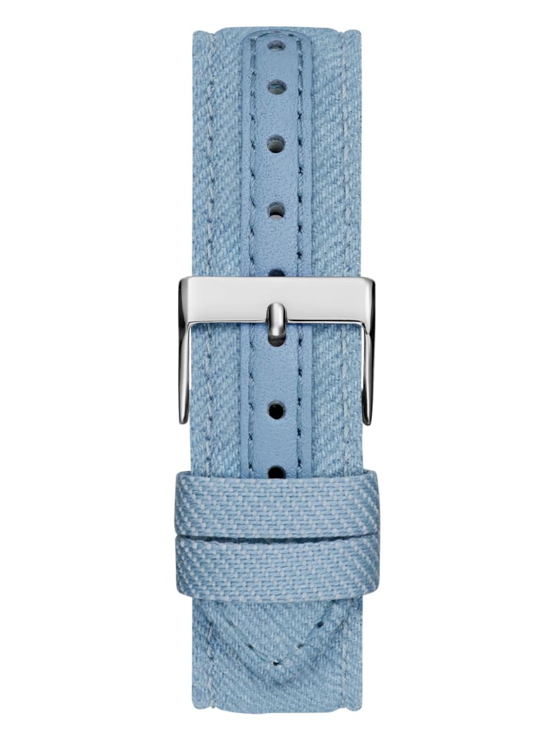 Blue Hearts Silver-Tone Analog Watch | GUESS Factory