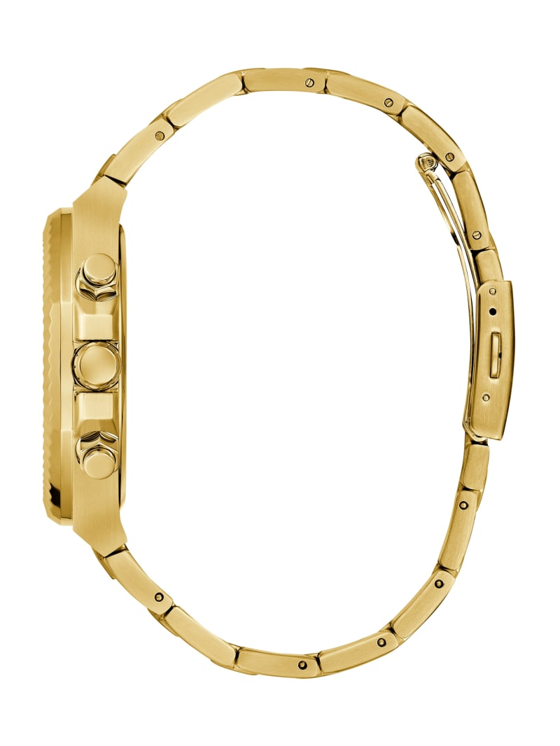 Gold-Tone and Green Multifunction Watch | GUESS