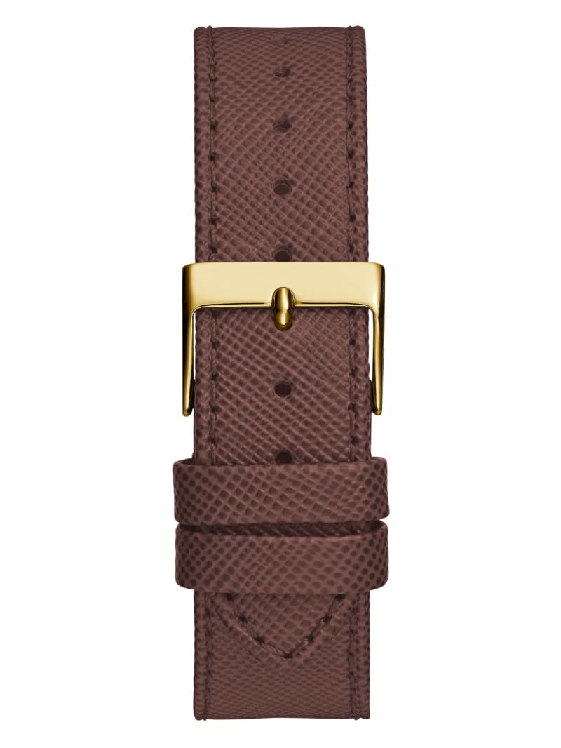 Brown Leather Chronograph Watch | GUESS