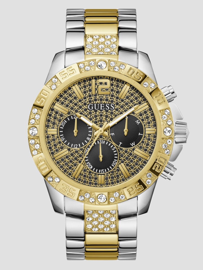 Multi-Tone and Rhinestone Multifunction Watch | GUESS