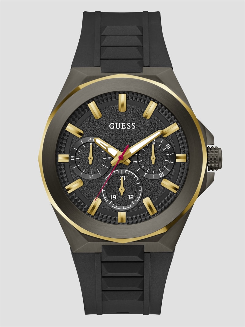 Gunmetal and Gold-Tone Multifunction Watch | GUESS