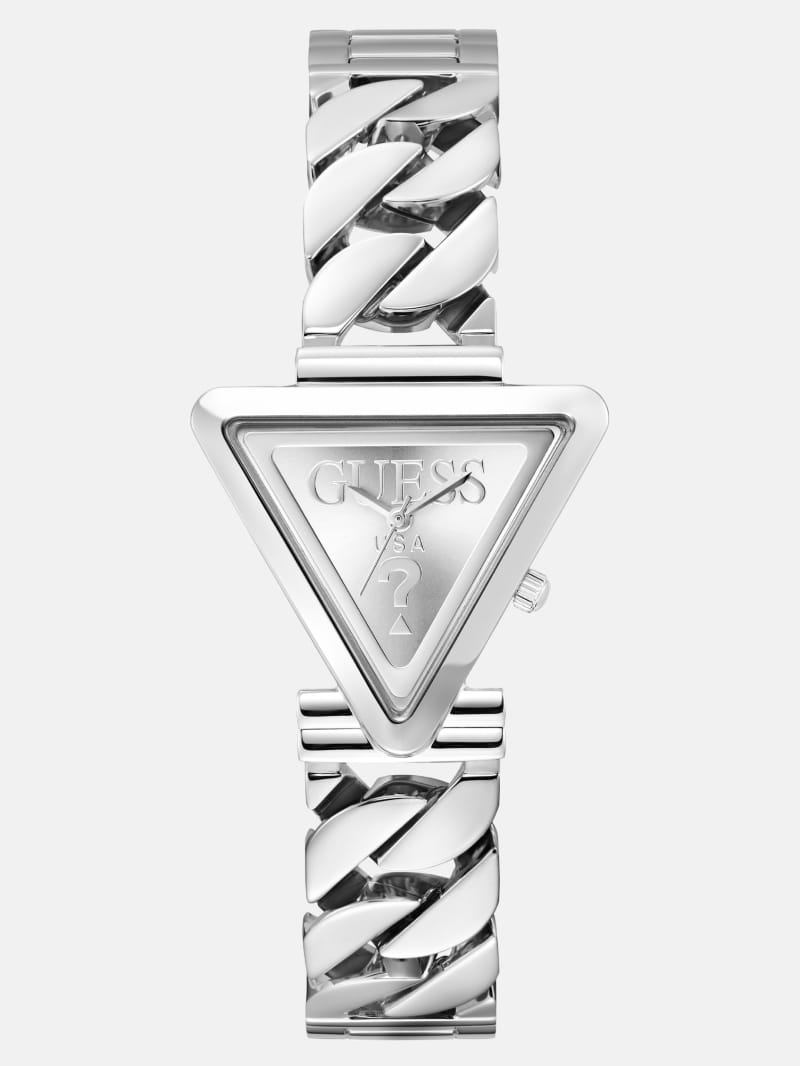 Silver-Tone Triangle Analog Watch | GUESS