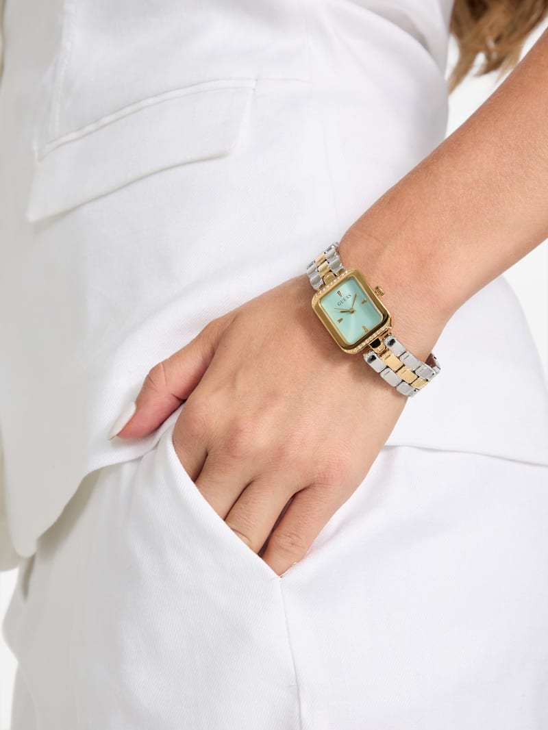 Silver and Gold-Tone Analog Watch | GUESS Canada