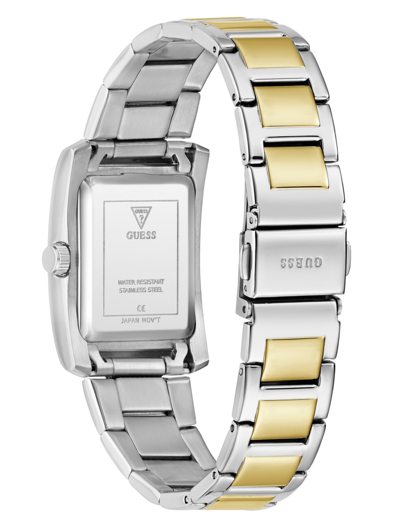 Multi-Tone and Black Square Analog Watch | GUESS Canada