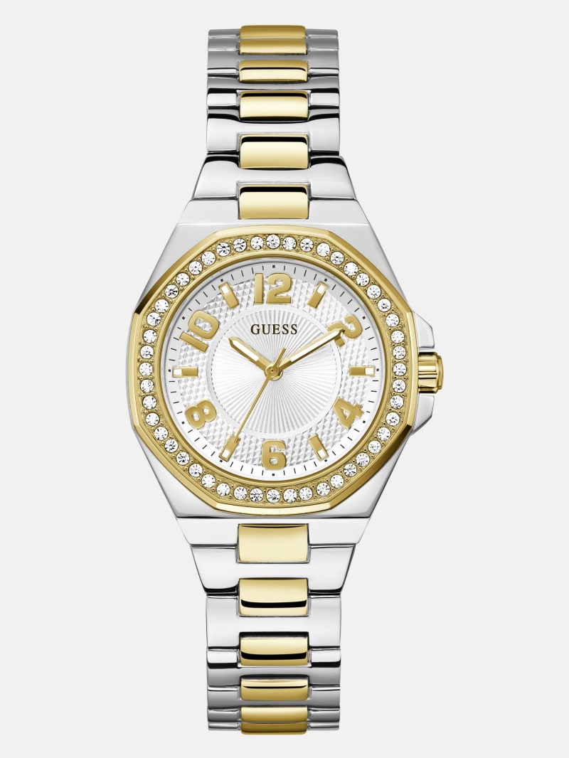 GUESS® Silver and Gold-Tone Analog Watch