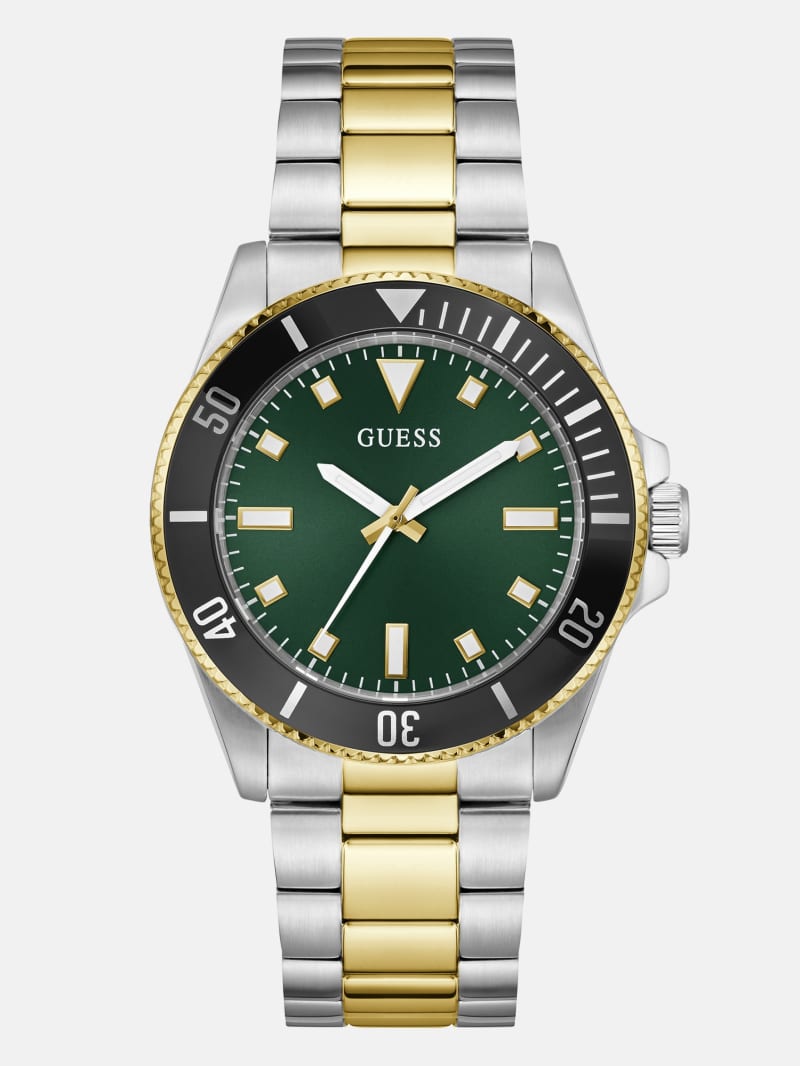 Two-Tone Analog Watch | GUESS Canada