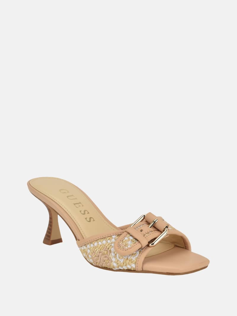 GUESS® Dista Straw Kitten Heels