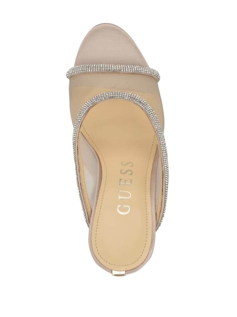 Mansa Rhinestone Mesh Heels | GUESS Canada
