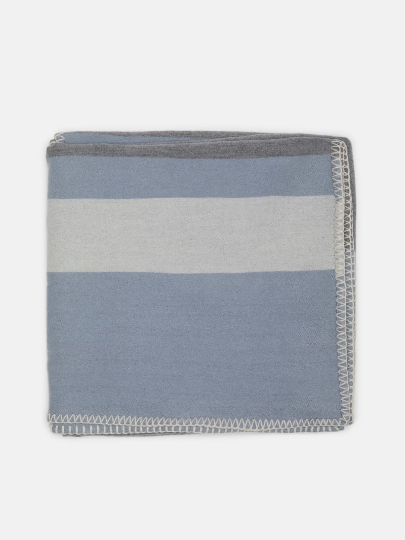 GUESS® Blue Striped Blanket