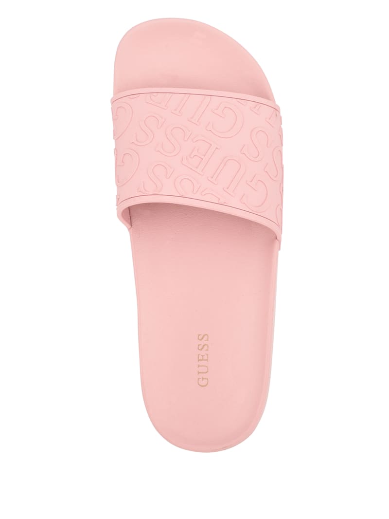 Guess Shocker Logo Pool Slide - GWSHOCKER-DPINK
