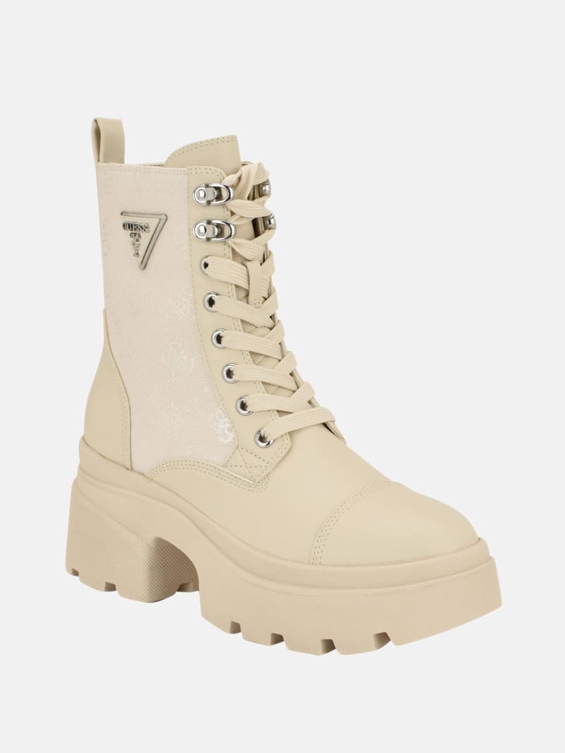 white combat boots