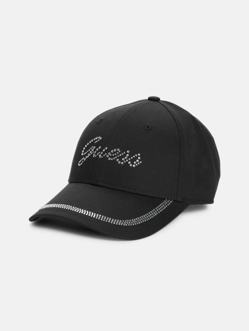 Rhinestone Logo Baseball Hat | GUESS Factory