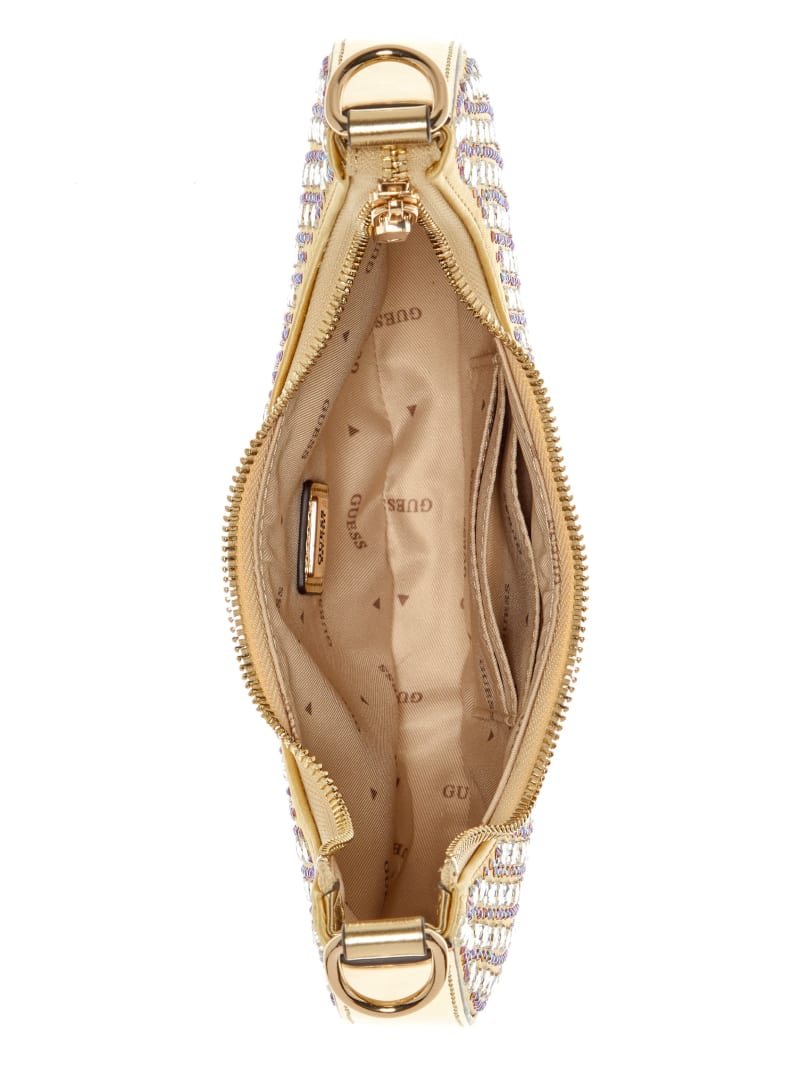 Lua Rhinestone Small Hobo Bag | GUESS