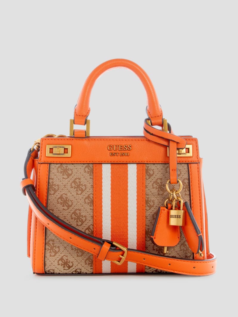 Katey Jacquard Logo Mini Satchel Guess