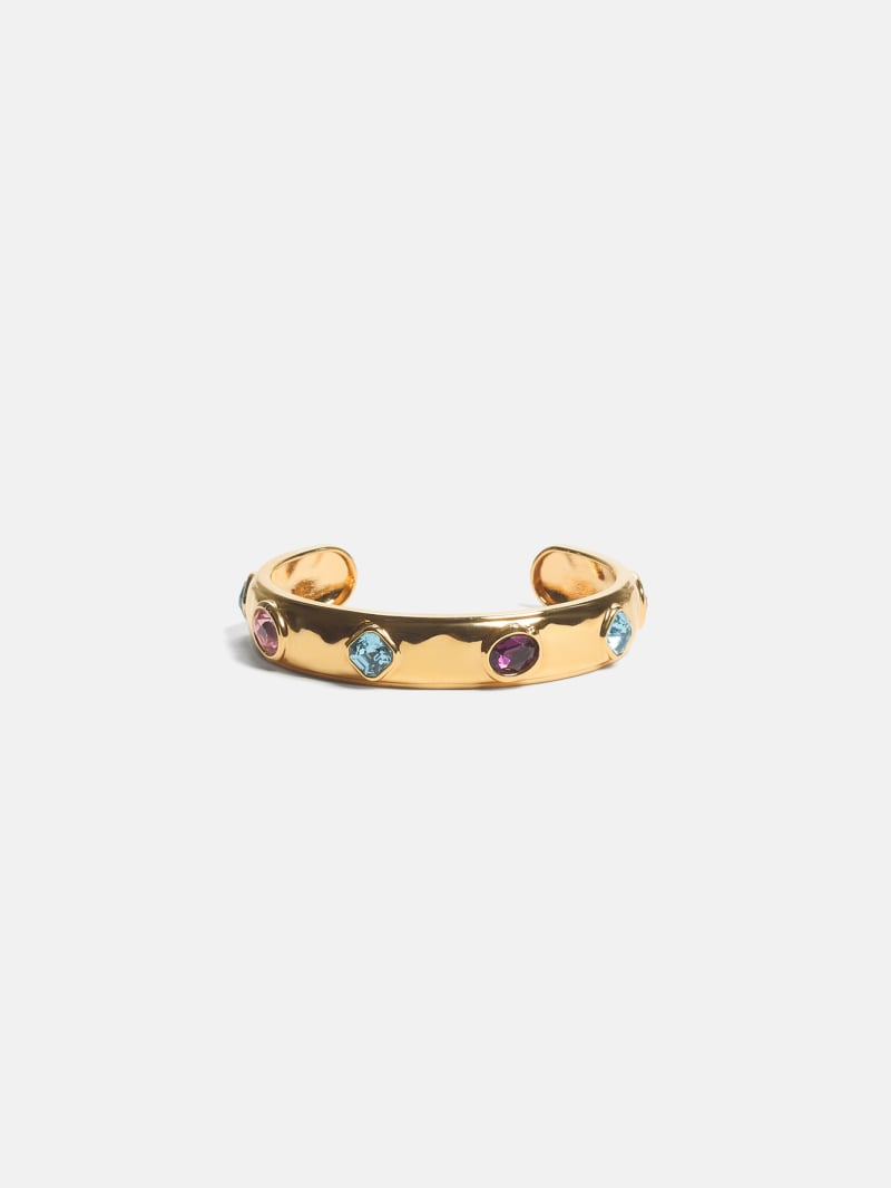 Gold-Tone Multicolor Crystal Bangle | GUESS