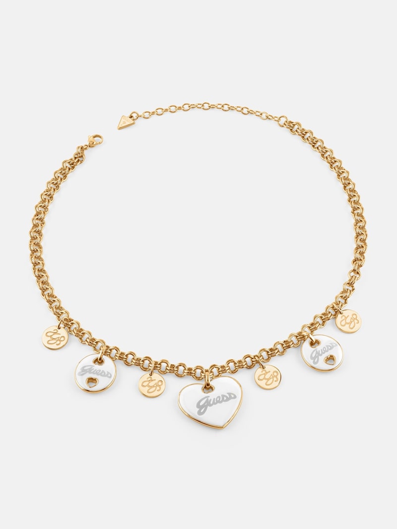 GUESS® Gold-Tone Heart Charm Necklace