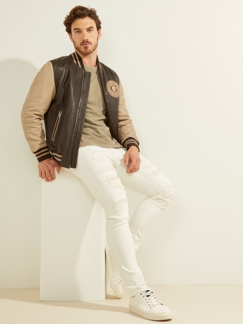 Guess - Logo Patch Varsity Bomber Jacket