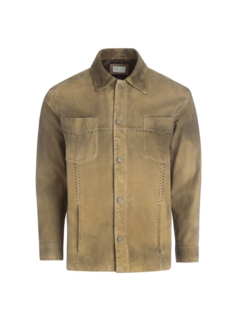 GUESS® washed suede shirt