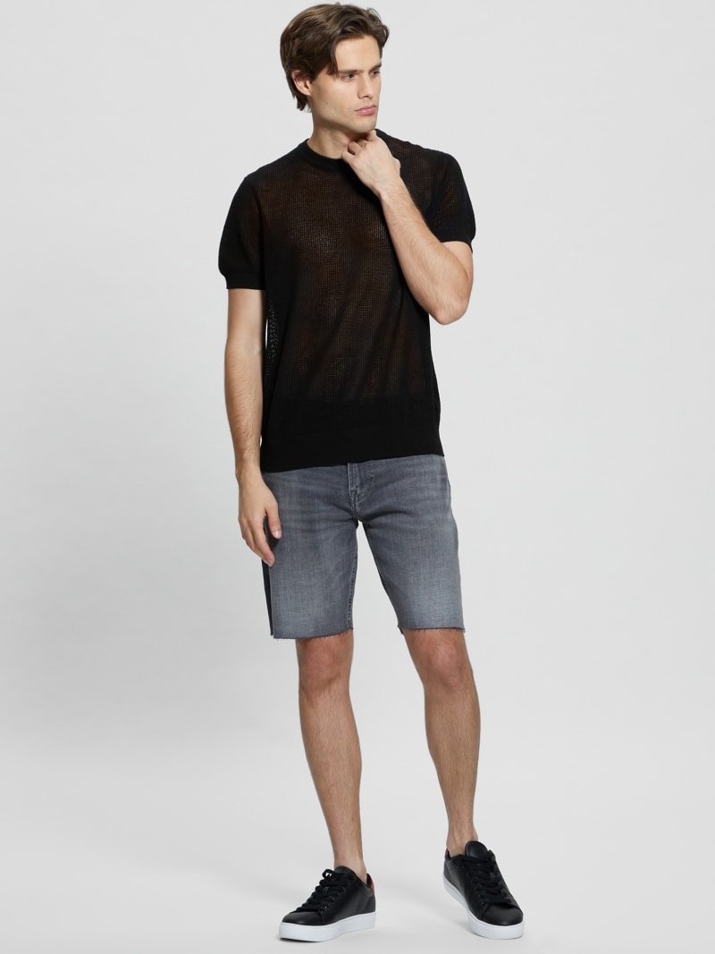 Eco Mesh Lenny Crewneck Tee | GUESS