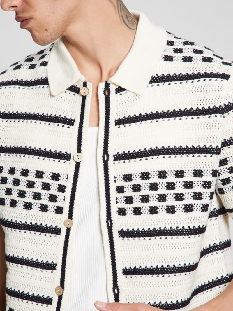 Checker Stripe Slater Shirt | GUESS