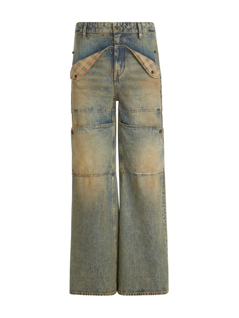 washed denim utility pant | GUESS