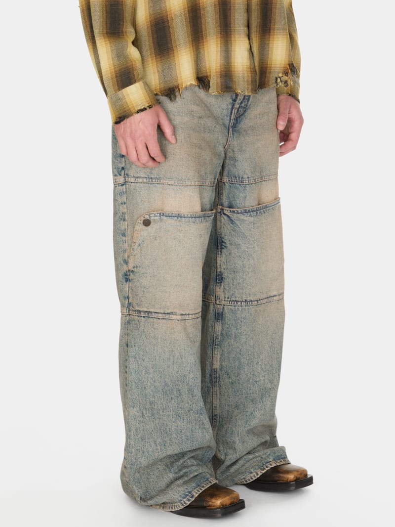 washed denim utility pant | GUESS