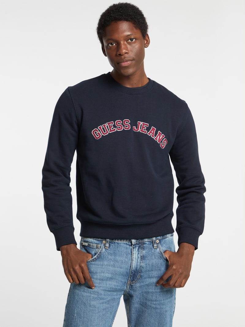 Eco Crewneck Slim Collegiate Sweater | GUESS Canada