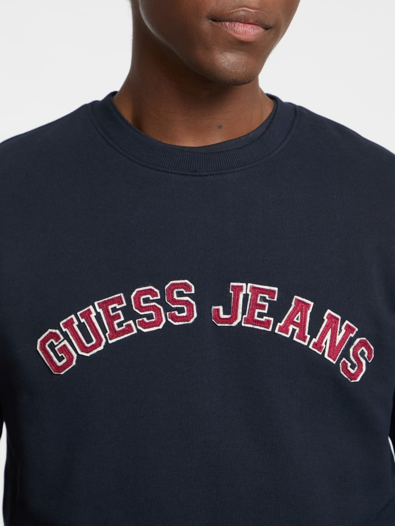 Eco Crewneck Slim Collegiate Sweater | GUESS Canada