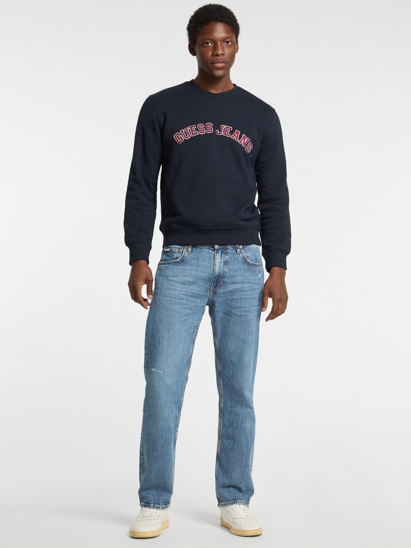 Eco Crewneck Slim Collegiate Sweater | GUESS Canada