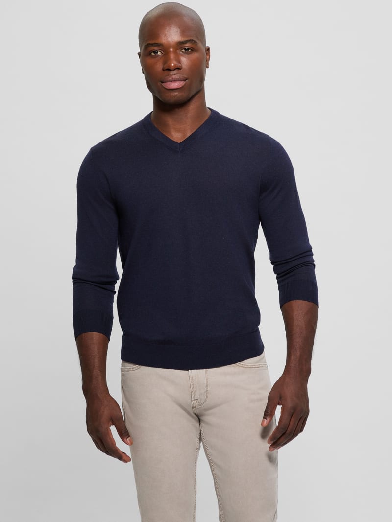 Fred V-Neck Wool Sweater | GUESS