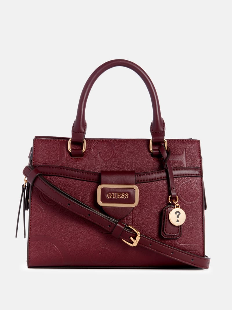 Dorchester Embossed Signature Mini Satchel | GUESS Factory Ca